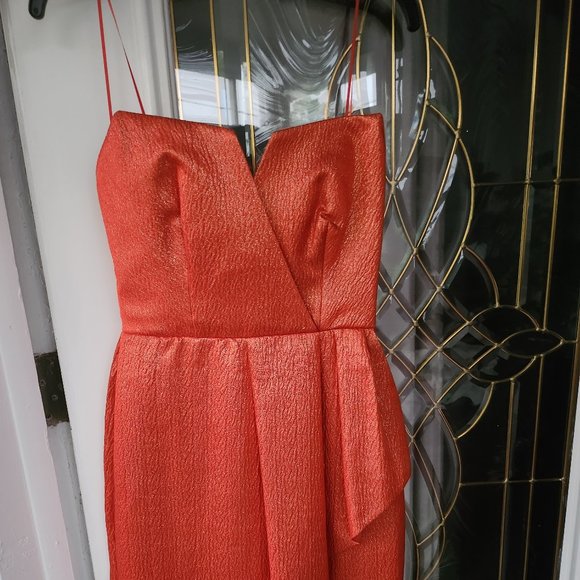ERIN by Erin Fetherston | Dresses | Orange Strapless Sparkle Cocktail ...